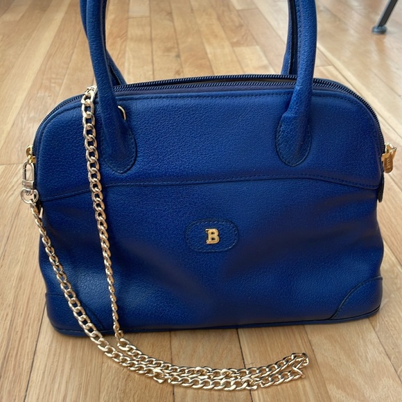 Bally | Bags | Vintage Bally Navy Leather Bally Handbag Crossbody | Poshmark